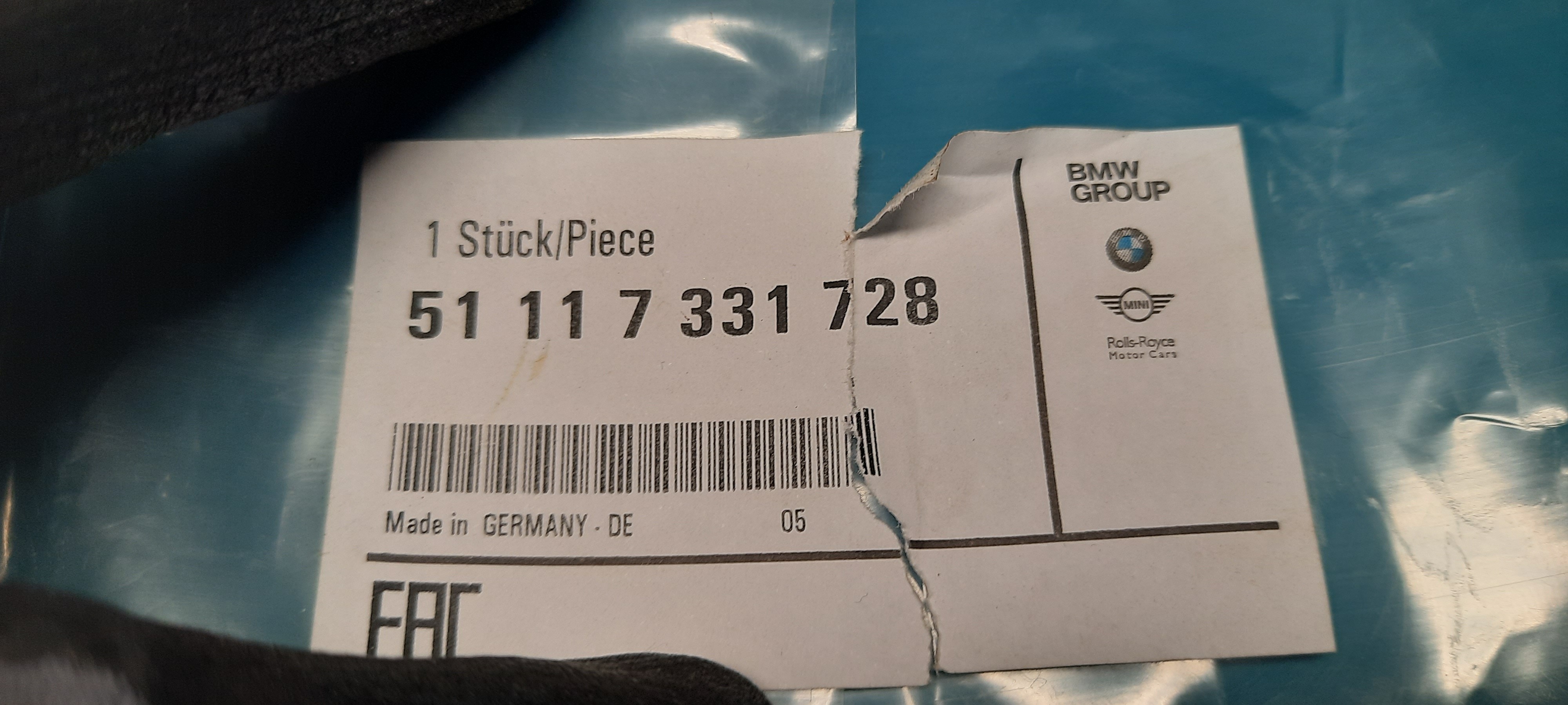 BMW 5' F10 LCI BMW 5' F11 LCI Gitter Lufteinlass offen rechts Original ...